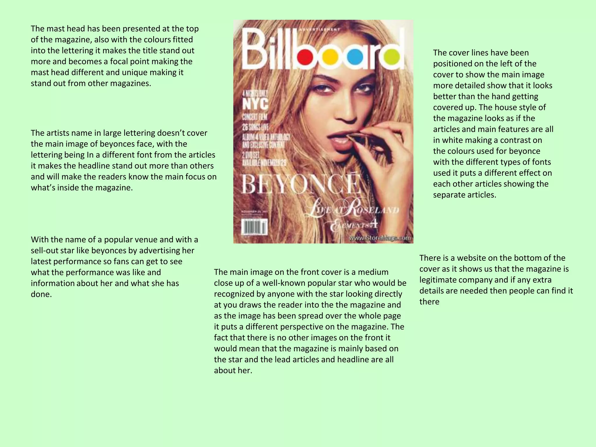 front cover Analysis | PPT