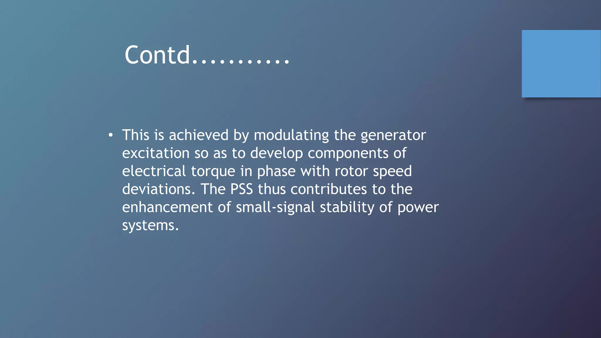 Power System Stabilizer | PPTX