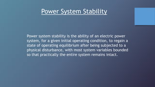 Power System Stabilizer | PPTX