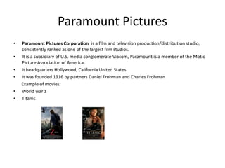 Flim institutions | PPT