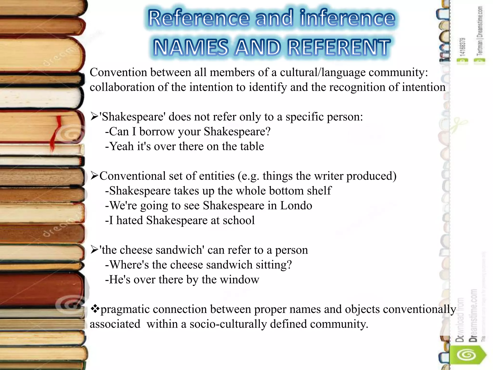 Pragmatic Referece and Inference | PPTX