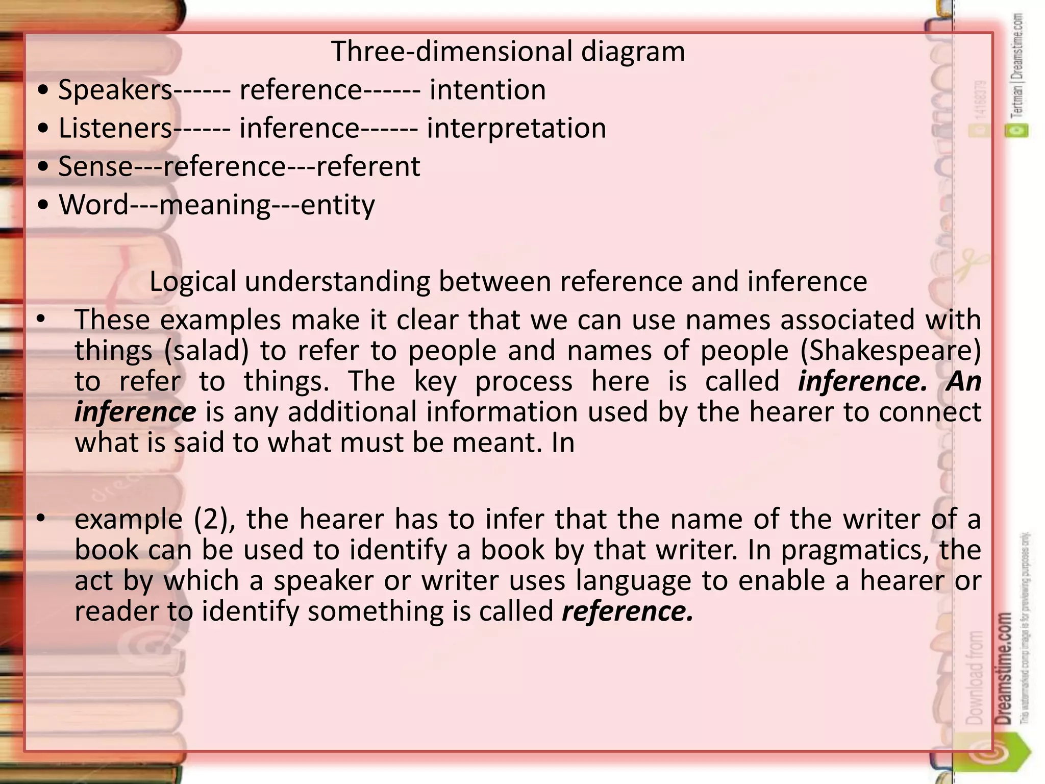 Pragmatic Referece and Inference | PPTX