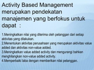 aktivity based management | PPTX