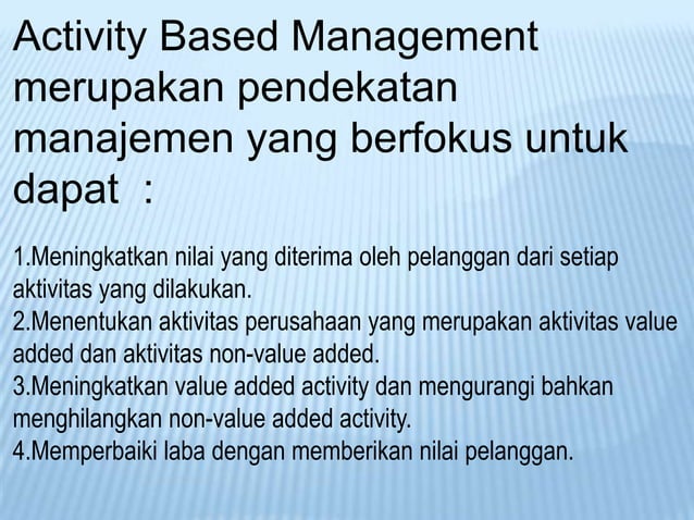 aktivity based management | PPT
