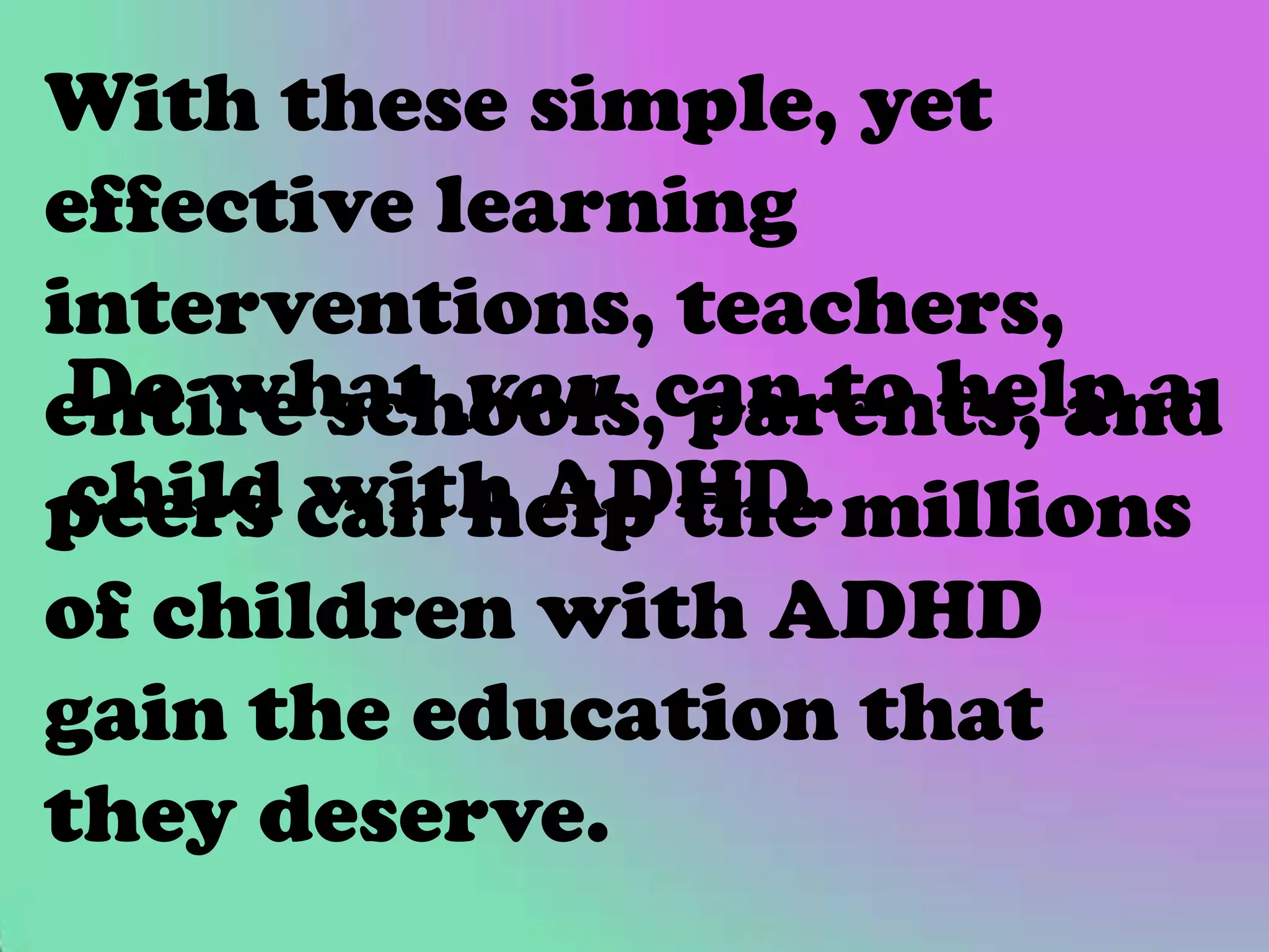 Teaching Children with ADHD | PPT