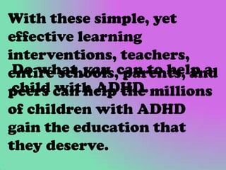 Teaching Children with ADHD | PPT