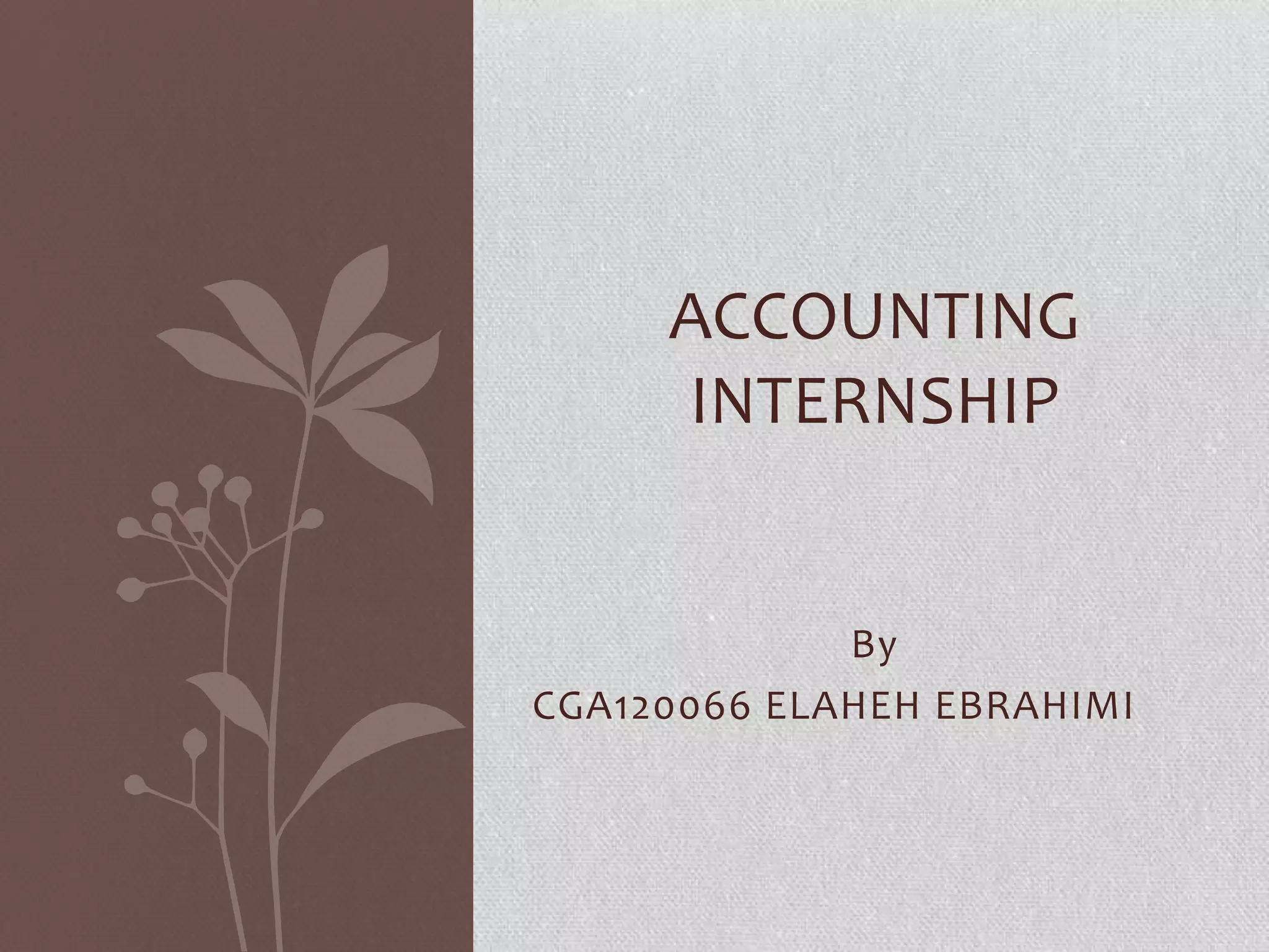 accounting internship | PPTX
