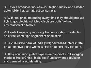 toyota swot analysis | PPTX