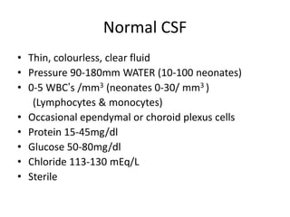evaluation of csf | PPT
