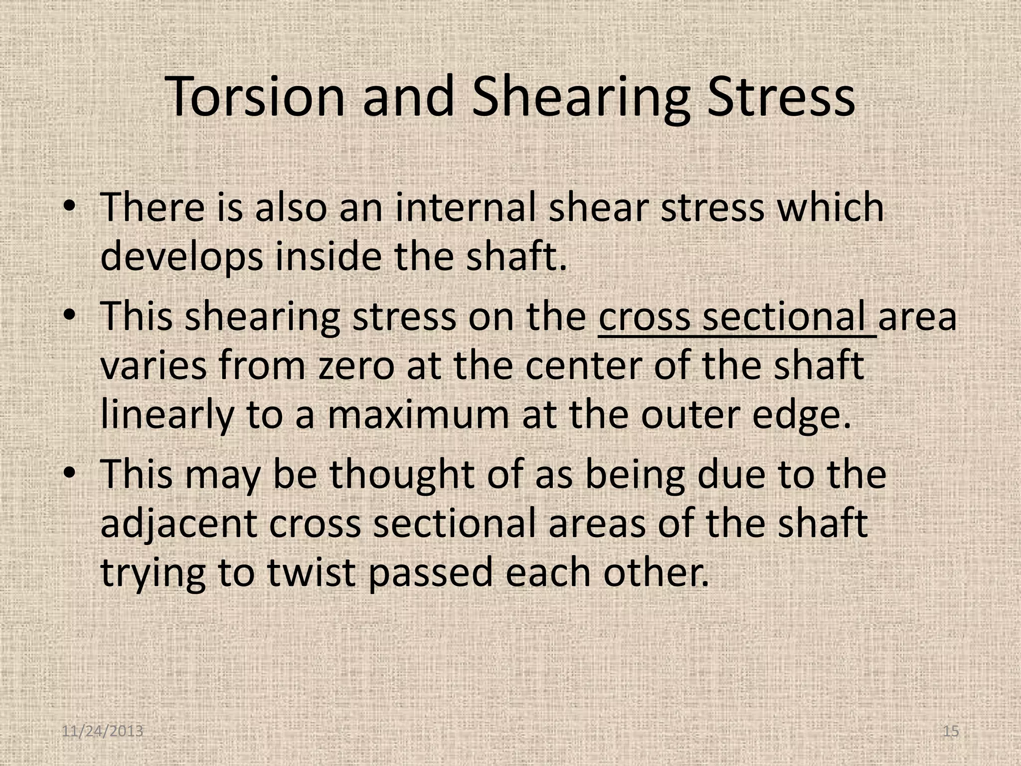 shear strain(due to shear stress&torsional stress) | PPTX
