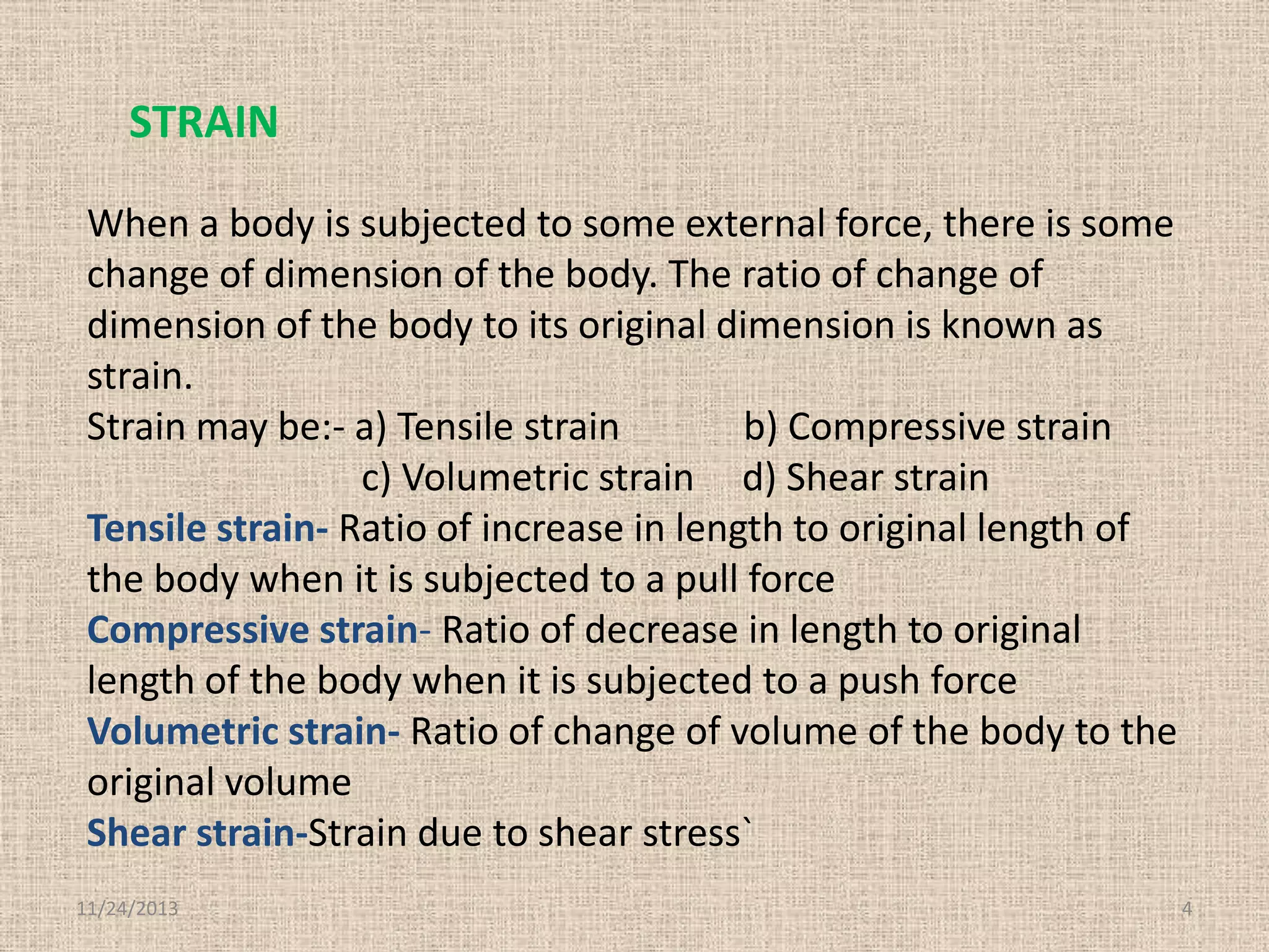 shear strain(due to shear stress&torsional stress) | PPTX