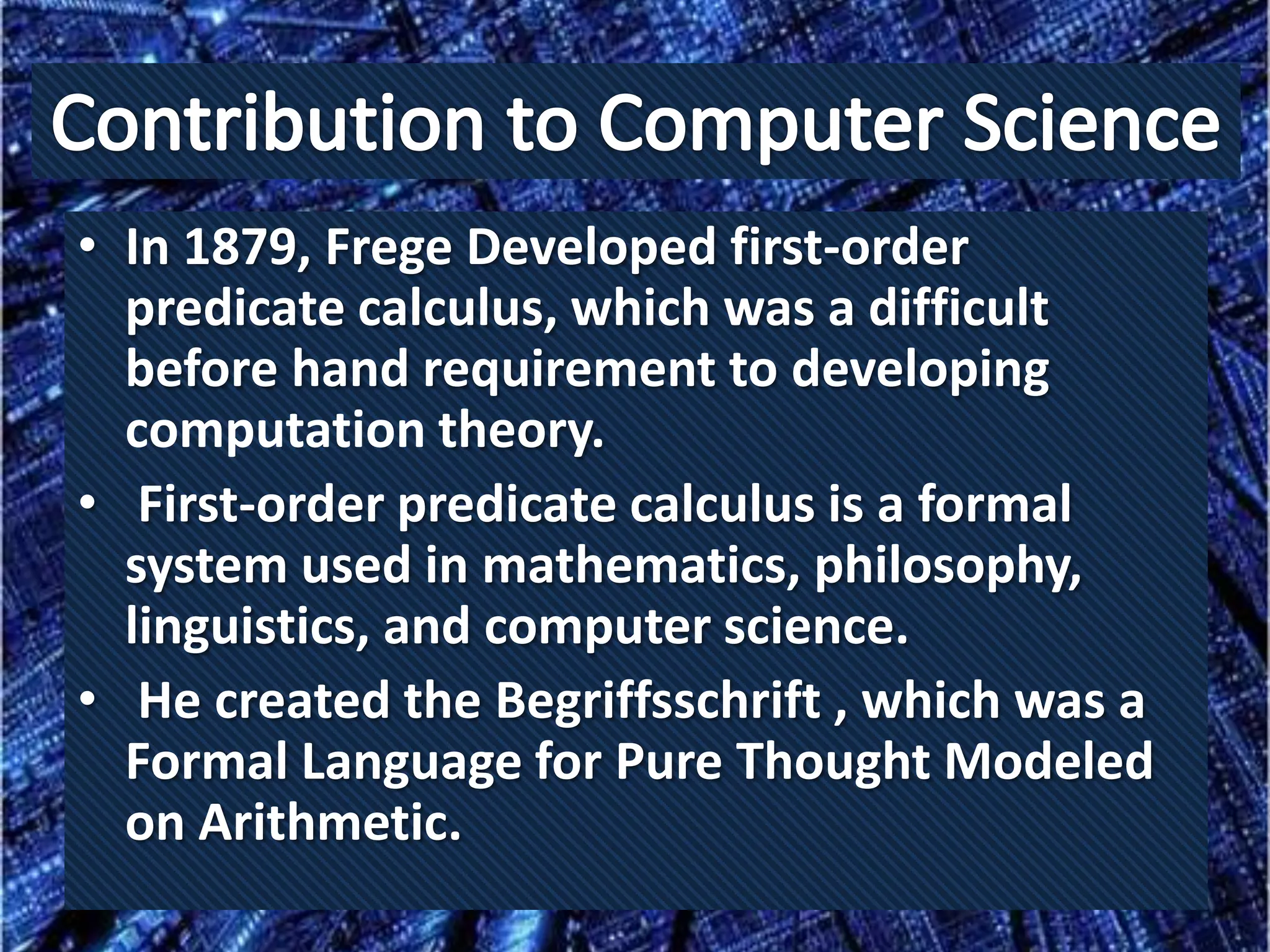 Gottlob Frege Powerpoint | PPTX