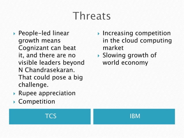 TCS vs IBM SWOT analysis | PPTX