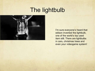 thomas Edison inventions | PPT