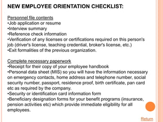First day of an employee in a company | PPTX