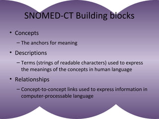 Introduction to medical coding standards and SNOMED-CT | PPT