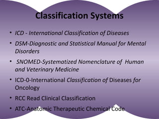 Introduction to medical coding standards and SNOMED-CT | PPT