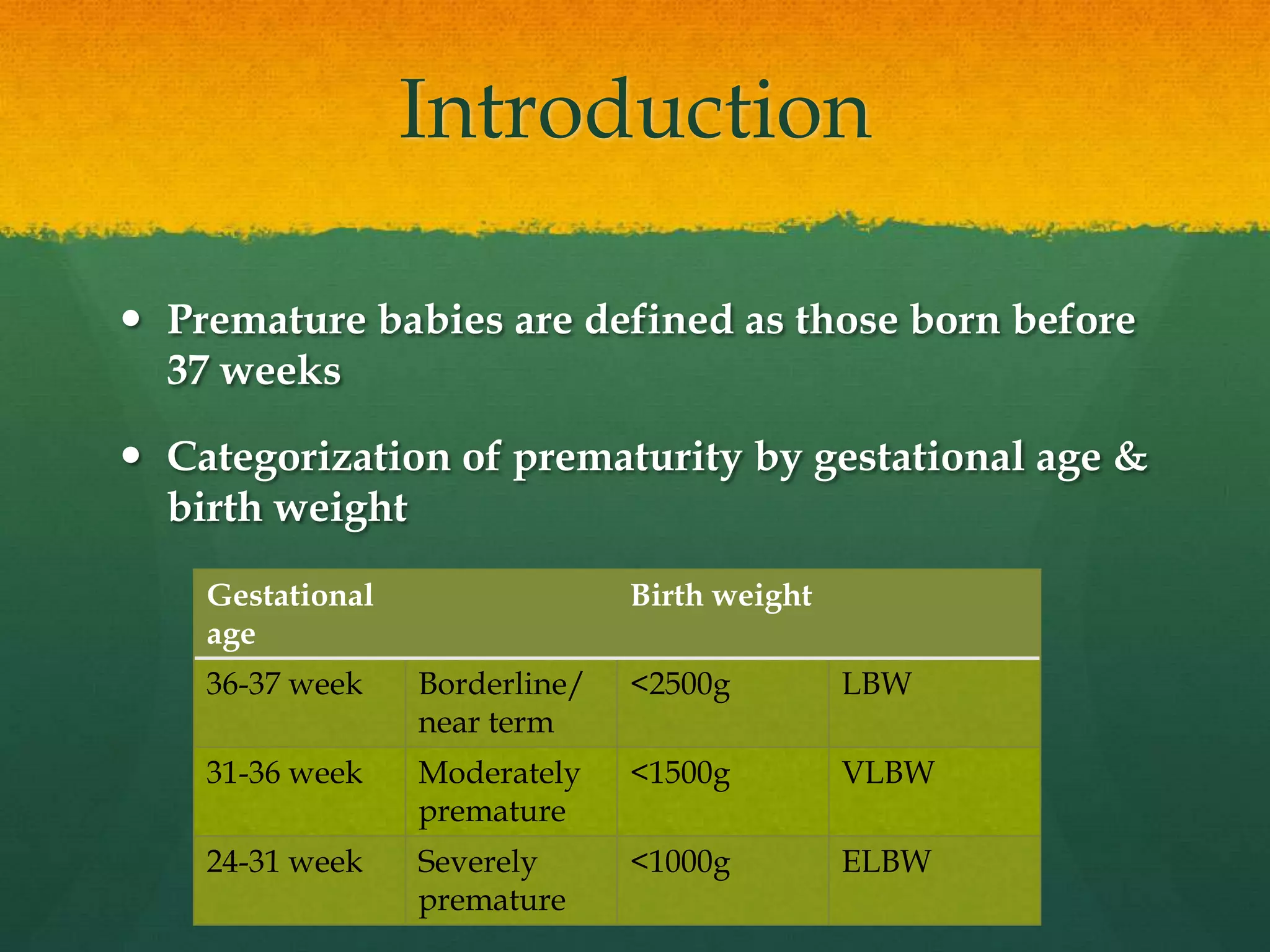 The Premature Infant & Anaesthesia | PPTX