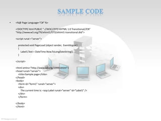 ASP.NET Presentation | PPT