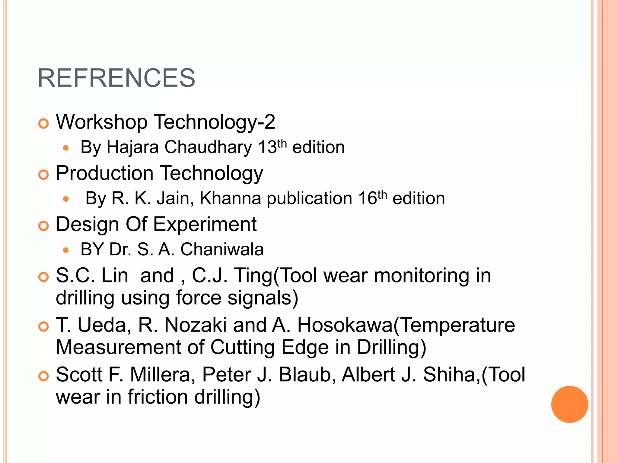 optimization of drilling process parameter | PPTX