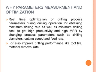 optimization of drilling process parameter | PPTX