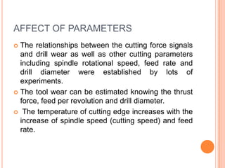 optimization of drilling process parameter | PPTX