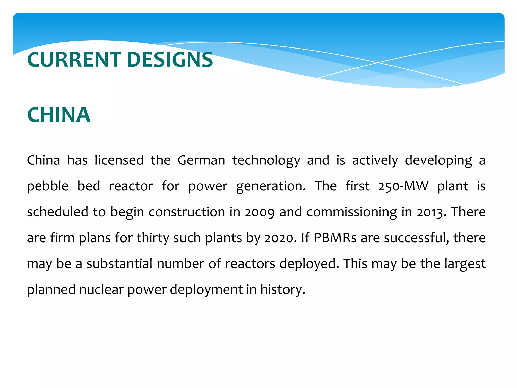 PEBBLE BED MODULAR REACTOR | PPTX