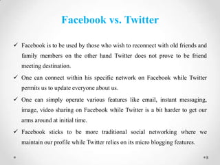 Facebook vs Twitter | PPTX