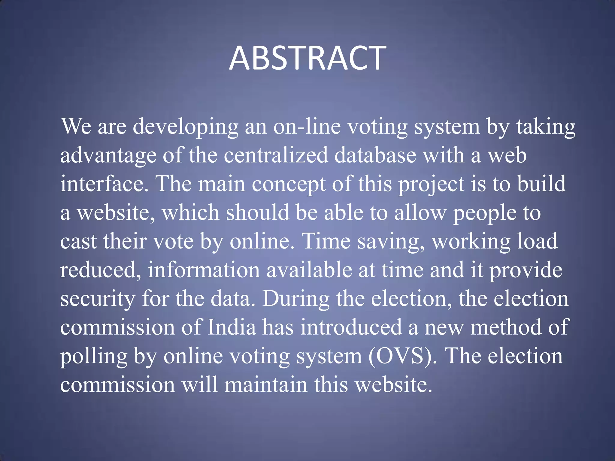 Online Voting System | PPTX