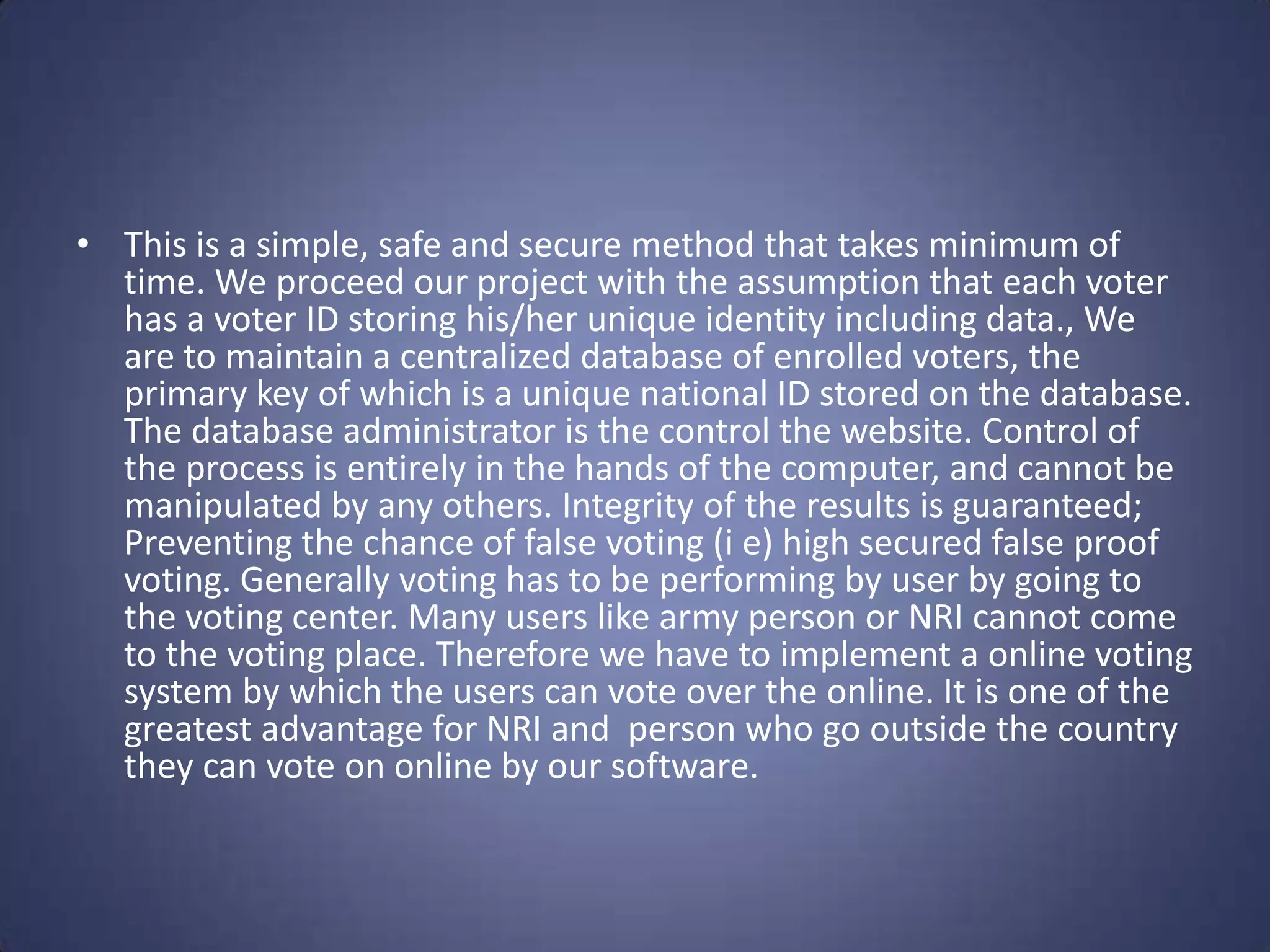 Online Voting System | PPTX