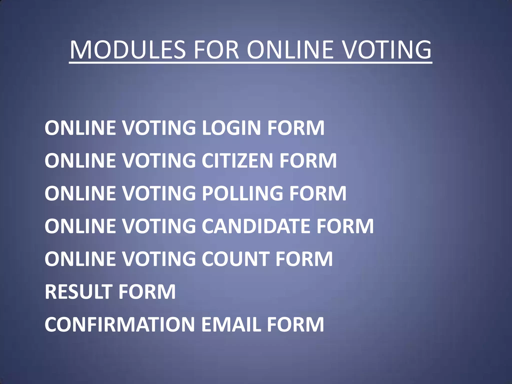 Online Voting System | PPTX