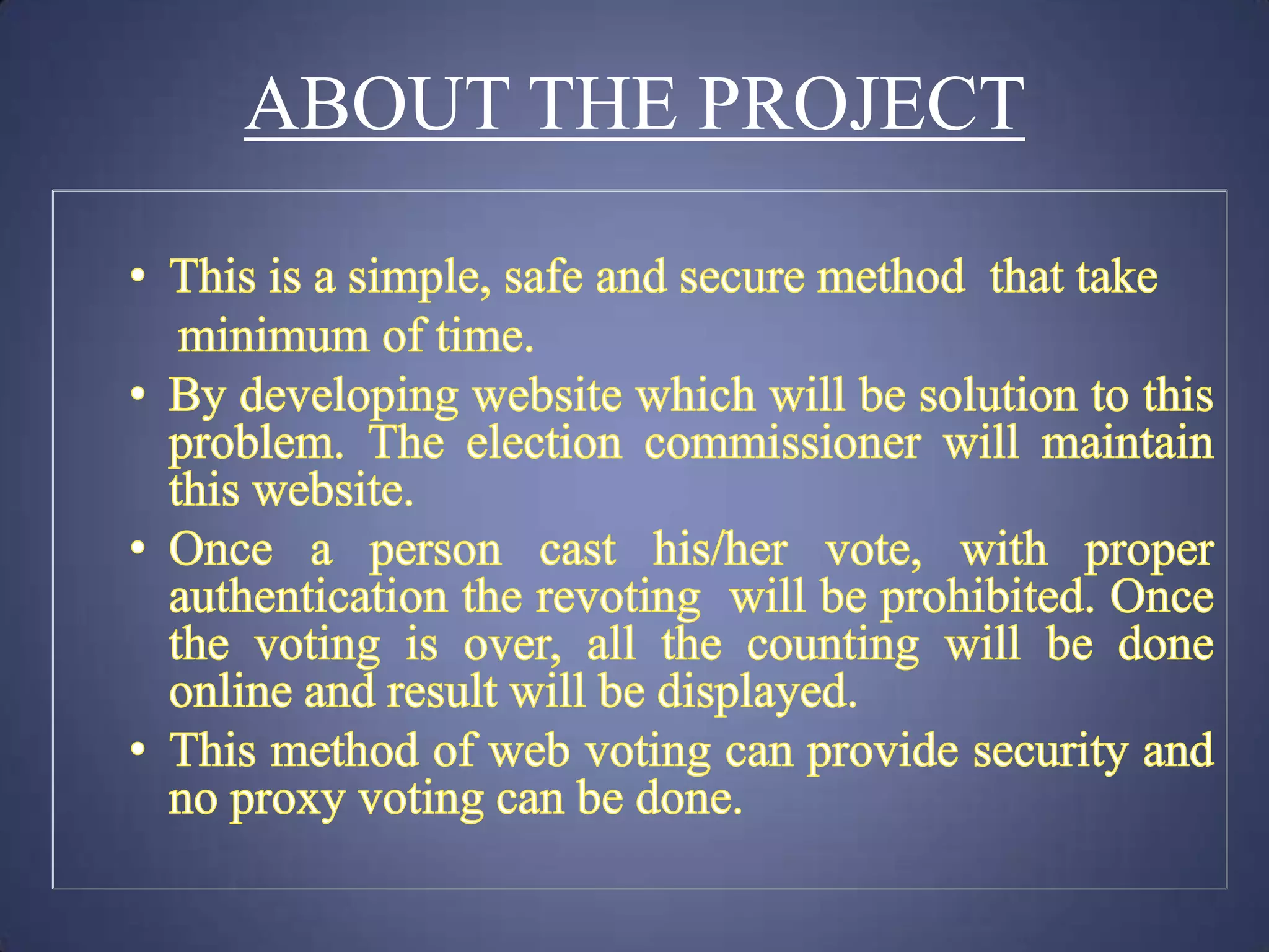 online voting system | PPTX