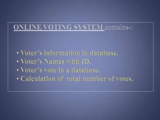 online voting system | PPTX