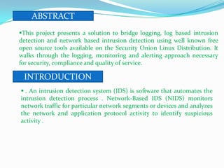 Study And Implemenataion Of Advance Intrusion Detection And Prevention ...