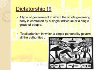 Infographic Definition Of Democracy And Dictatorship