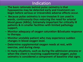 use of pulse oximetry | PPTX