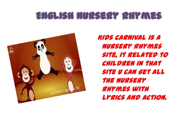 English nursery rhymes | PPTX | Children\'s Music | Music