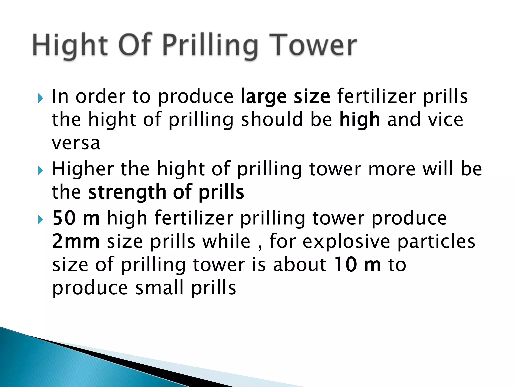prilling tower and granulation | PPTX
