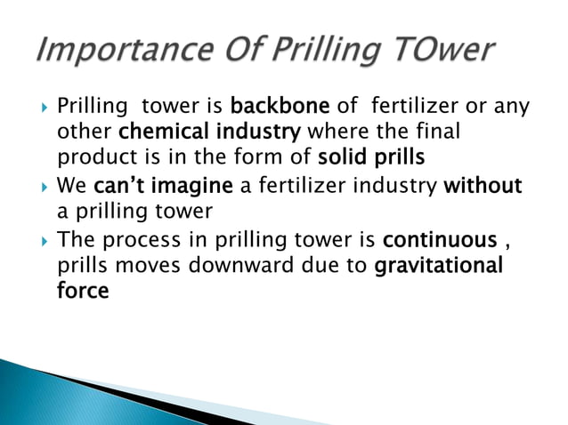 prilling tower and granulation | PPTX | Chemistry | Science