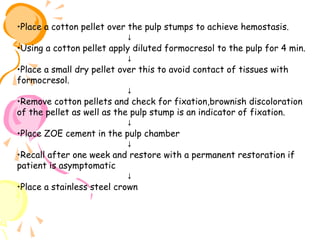 pulp therapy in pediatric dentistry | PPT