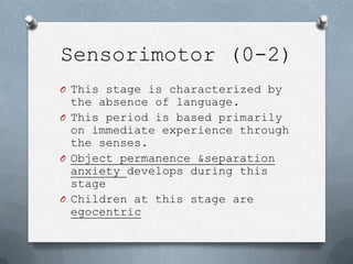 theory of cognitive development -jean piaget- | PPTX