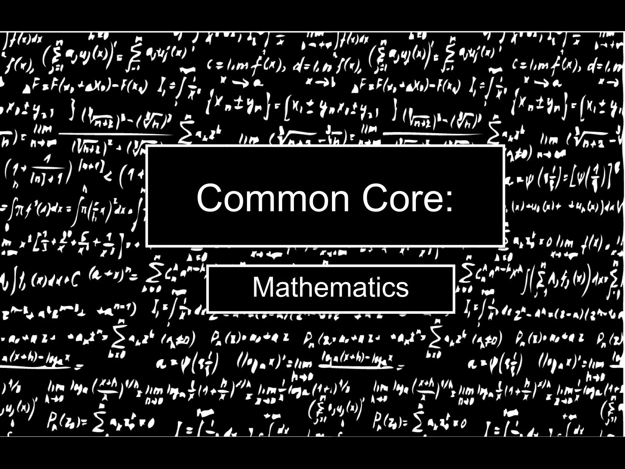 EL CC PueDe Common Core Mathematics - Session 2 | PPT | Educational ...