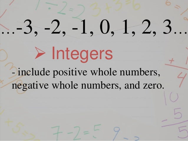 Number Systems--INTEGERS