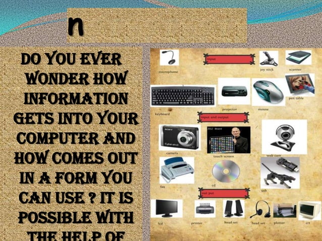 Presentation on Input and Output Devices | PPTX | Computer Peripherals ...