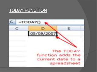 MICROSOFT EXCEL IF,MONTH AND TODAY FUNCTION | PPTX