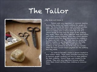 Colonial Tailor Tools