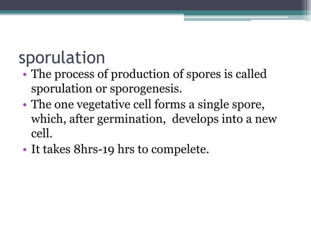 sporulation | PPTX
