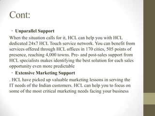 HCL management innovations | PPTX