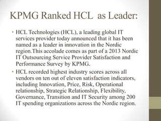 HCL management innovations | PPTX