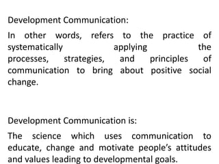 DEvelopment communication | PPTX